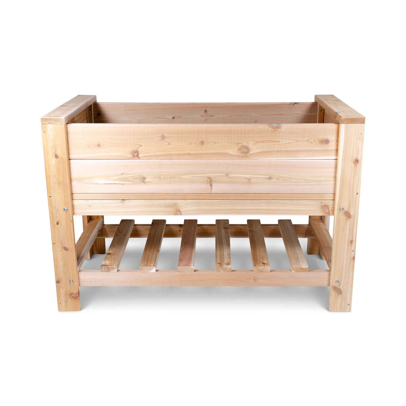 Premium Cedar Elevated Planter Box with Shelf – Infinite Cedar