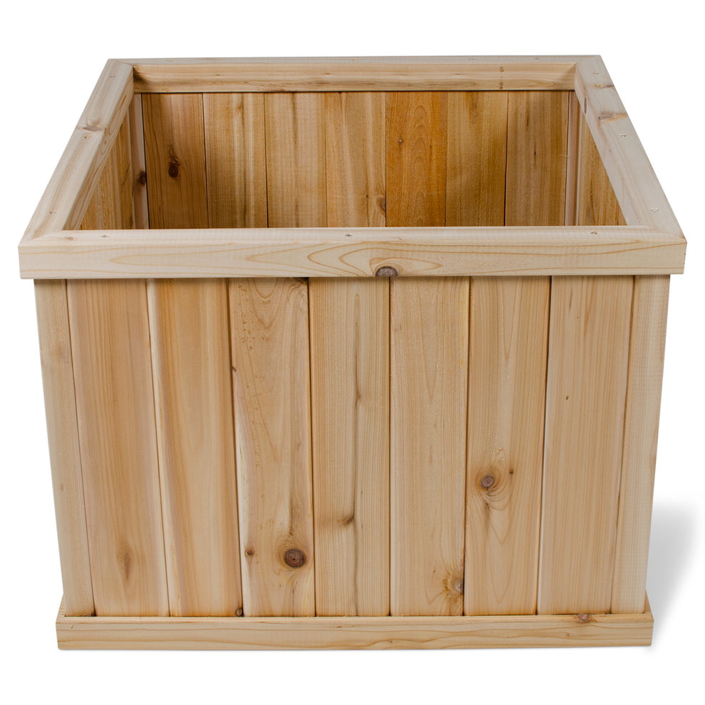 Premium Cedar Square Patio Planter - 25" x 25" x 19" – Infinite Cedar